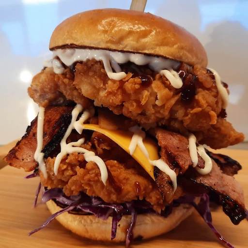 Fully Loaded Chicken Burger Double — ISO Delivery